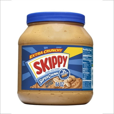 (2 pack) SKIPPY Peanut Butter, Creamy, 7 g Protein Per Serving, Shelf ...