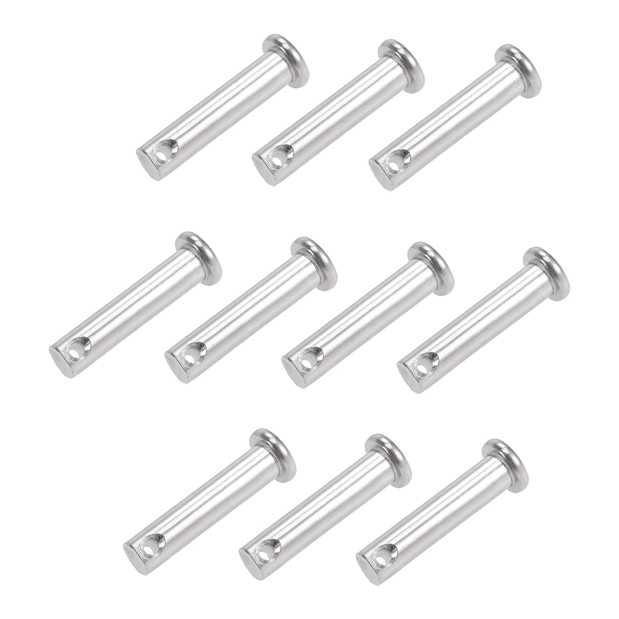 Single Hole Clevis Pins - 8mm x 35mm Flat Head 304 Stainless Steel Link ...