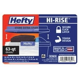 Hefty 63 Qt. Clear Plastic Storage Container, Clothes Storage Box with ...