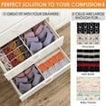 3 Pack Bra Underwear Drawer Organizer Dividers, 26 Cell Fabric Foldable ...