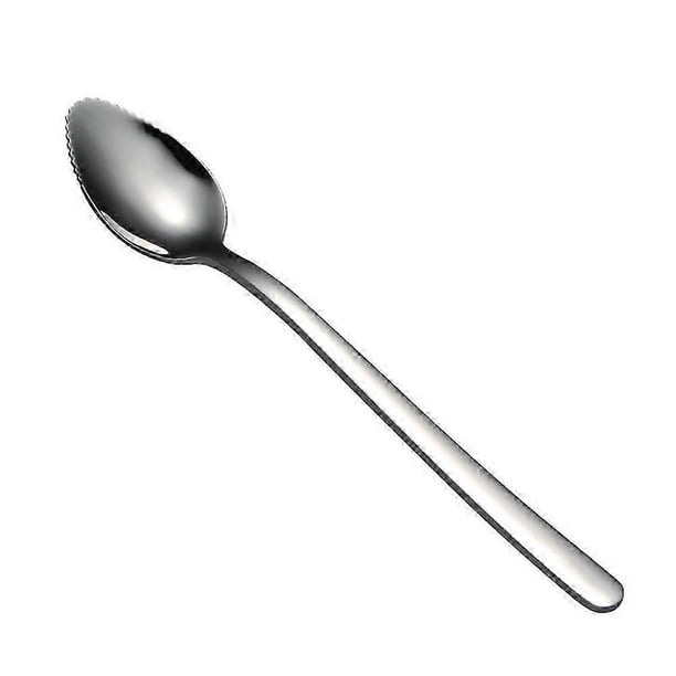 Stainless Steel Grapefruit Scraper Spoon Serrated Sawtooth Edges Long ...
