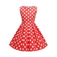 Bobifish Big Girls Dresses Sleeveless Crew Neck Polka Dot Pleated Cute ...