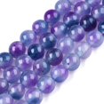 5 Strand Dyed Natural White Jade Beads Strands Two Tone Medium Slate ...