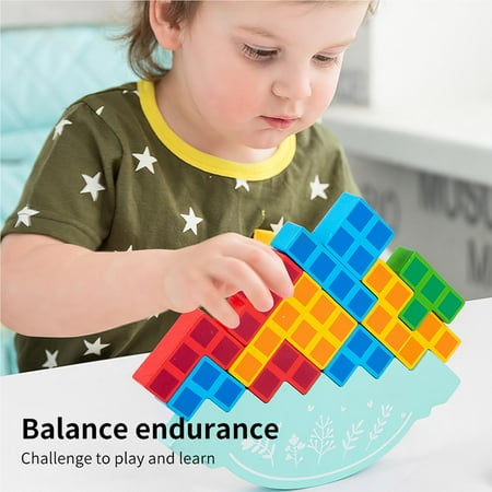 Colorful Block Balance Game Puzzle Block Balance Toy Funny Children's ...