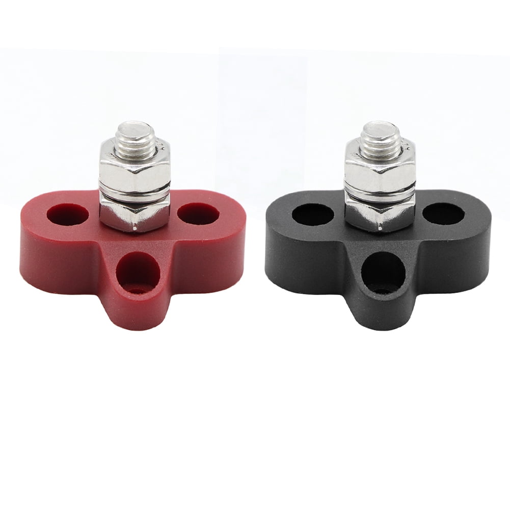 Lotpreco 5/16" Terminal Stud M8 48V Junction Block Bus Bar Insulated Dual Power Distribution ...