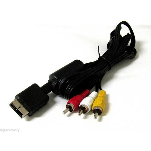 Composite AV Cable for Sony PlayStation, PlayStation 2, and PlayStation ...
