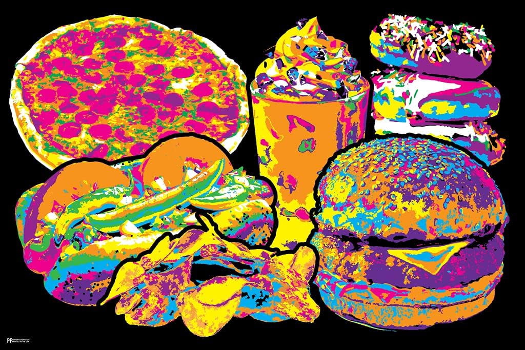 PHFZJYOU Fast Food Pizza CheeseburgerDog Donuts Ice Cream Junk Food ...