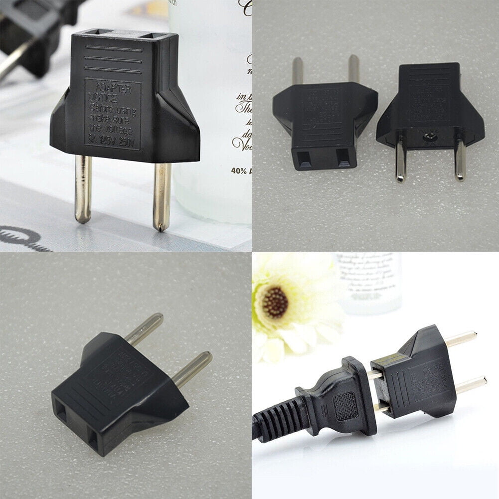 3-6 European Euro EU to US USA Travel Wall Power Plug Outlet Converter ...