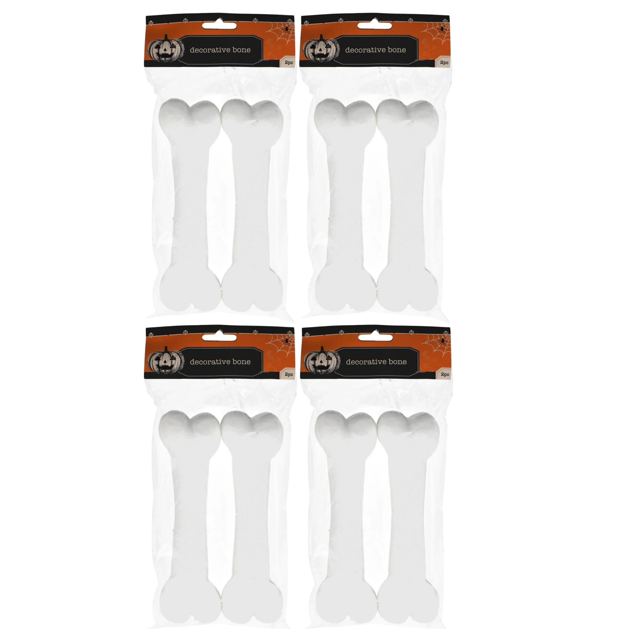 (4) Halloween Foam Decorative White Dog Bones for Home Indoor Haunted ...