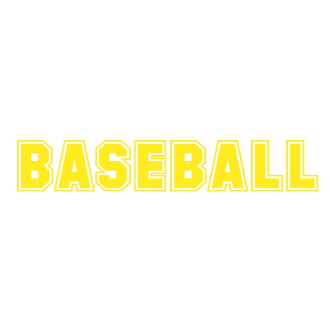 Baseball Vinyl Graphic - Large - Yellow - Walmart.com