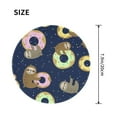 Disketp Sloth With Donuts Small Mouse Pad 7.9x7.9 Inches,Washable Round ...