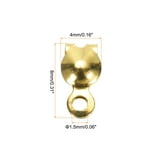 Uxcell 200Pcs End Cap Knot Cover 4mm Dia Clamshell Metal Plated Open ...