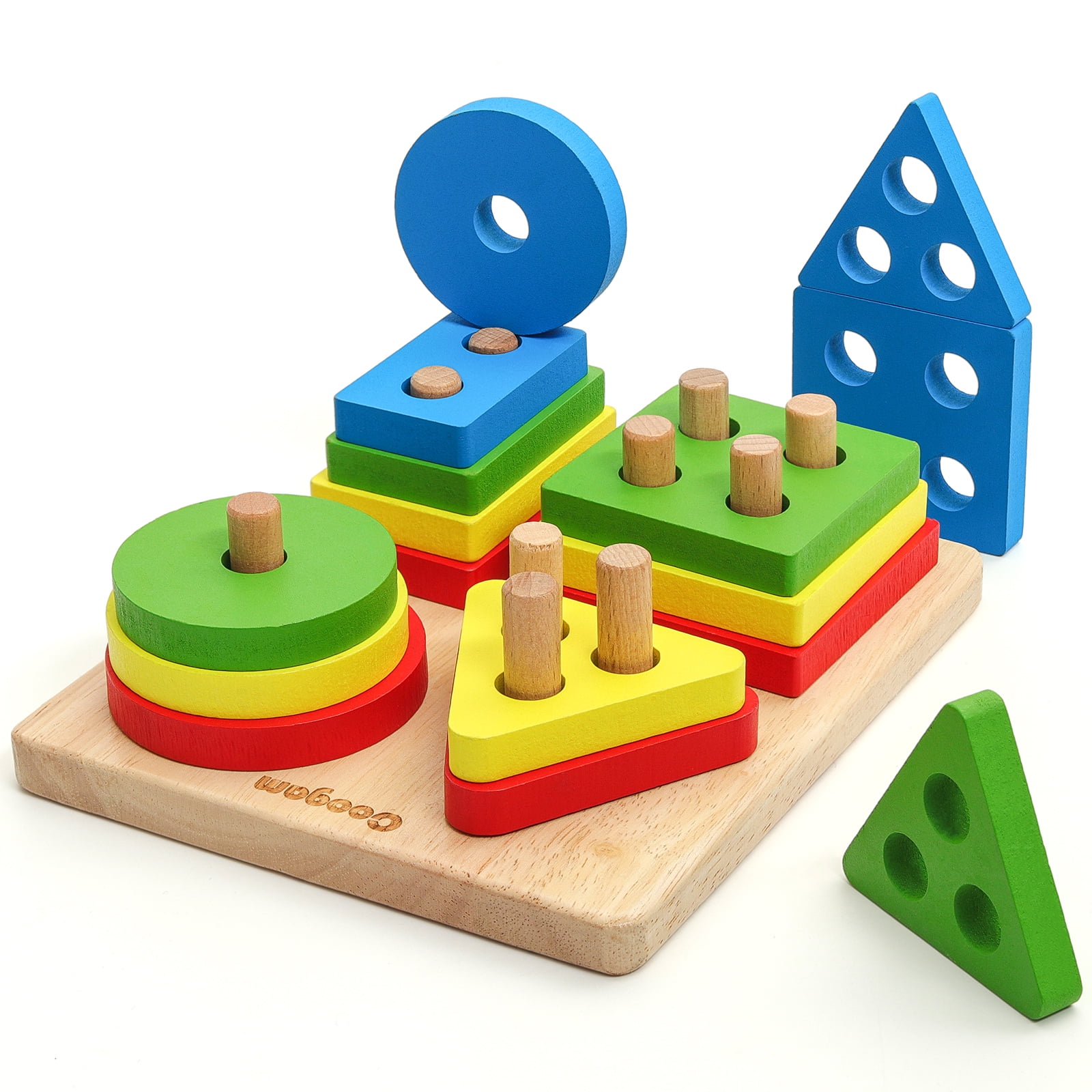 Click here for Coogam Hoshea Wooden Sorting Stacking Toys For 1 2... prices
