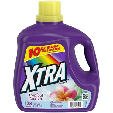 Xtra Plus OxiClean Liquid Laundry Detergent, Crystal Clean, 192oz ...