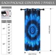 Blue and Black Tie Dye Pattern Blackout Curtains,Triple Weaved Fabric ...