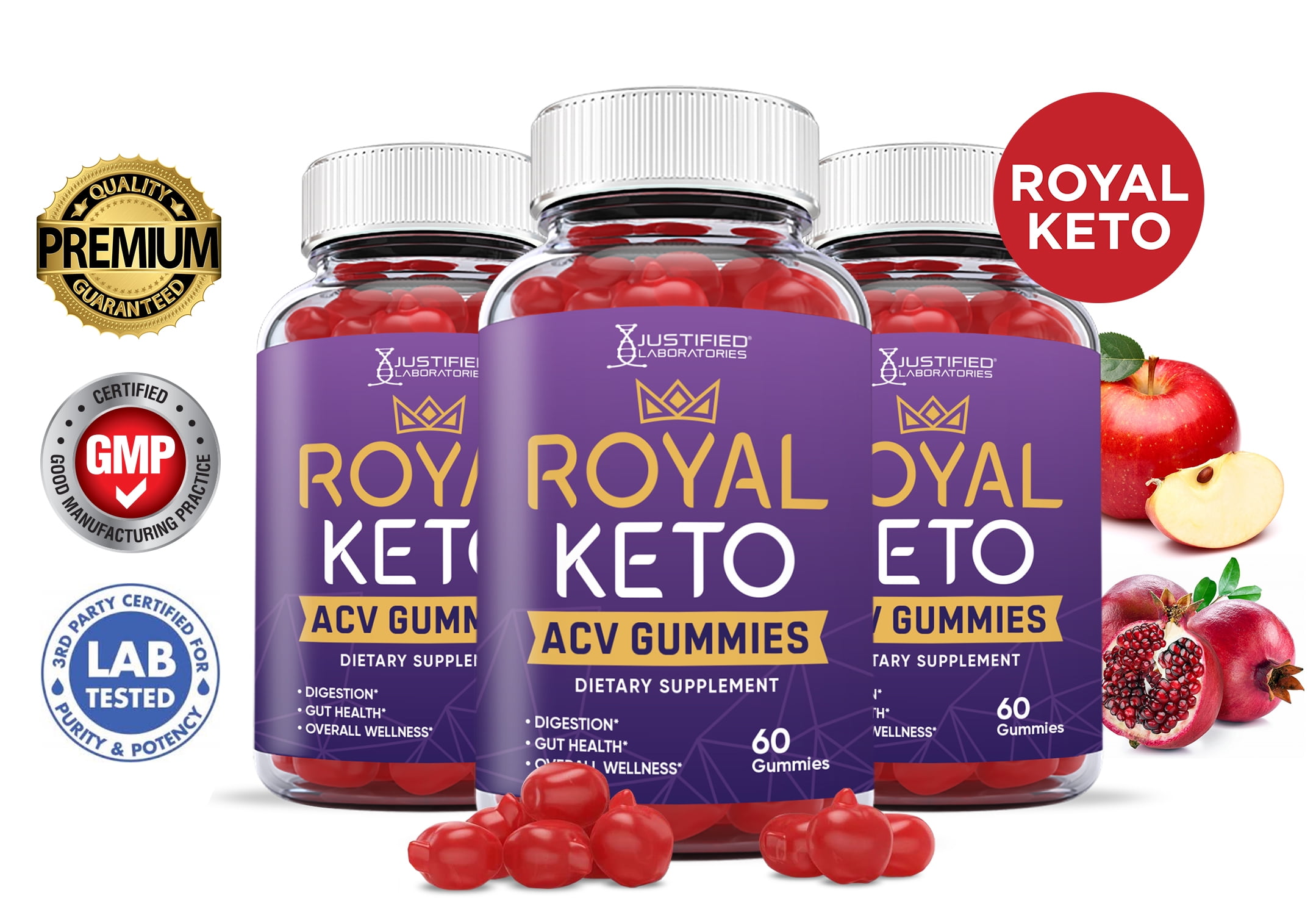 3 Pack Royal Keto Acv Gummies 1000mg Dietary Supplement 180 Gummys