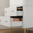 HLR 71" Tall Fluted Modern Wood Armoire Wardrobe Closet, Freestanding ...