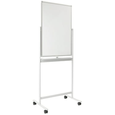 Costway Portable Large Rolling Mobile Whiteboard 40'' x 26'' Adjustable ...