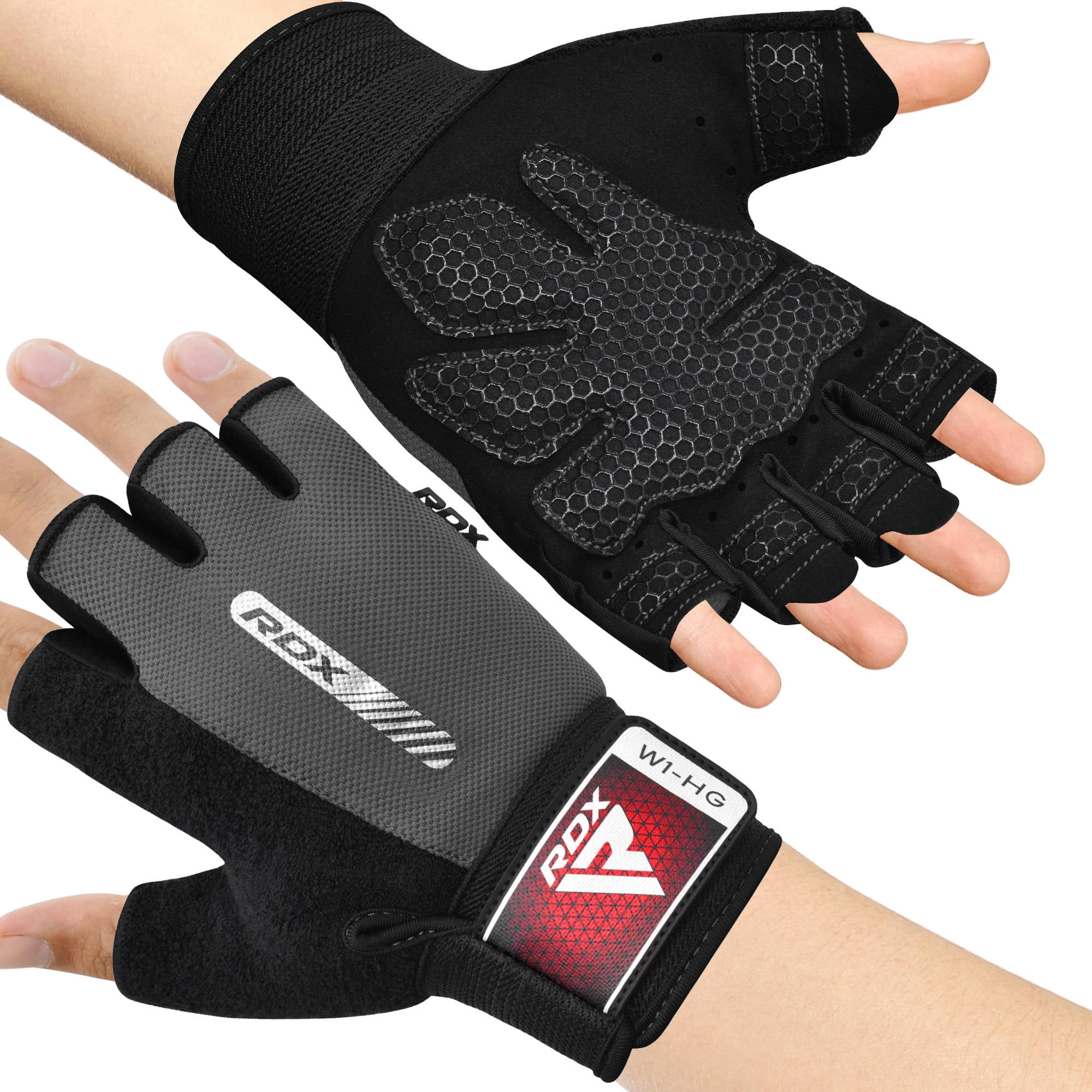 RDX Weight Lifting Gloves Gym Fitness Workout, Anti Slip Padded Full ...