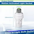 3 Pcs Motion Sensor Light Socket Smart Screw in Light Bulb Outlet ...