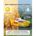 Metal Yellow Submarine Wind Spinner, 12.6 Inch Rotating Yard Sculpture ...