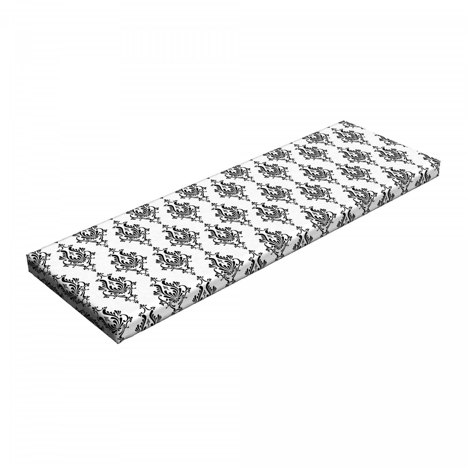 Damask Bench Pad, Baroque Style Victorian Renaissance Pattern with ...