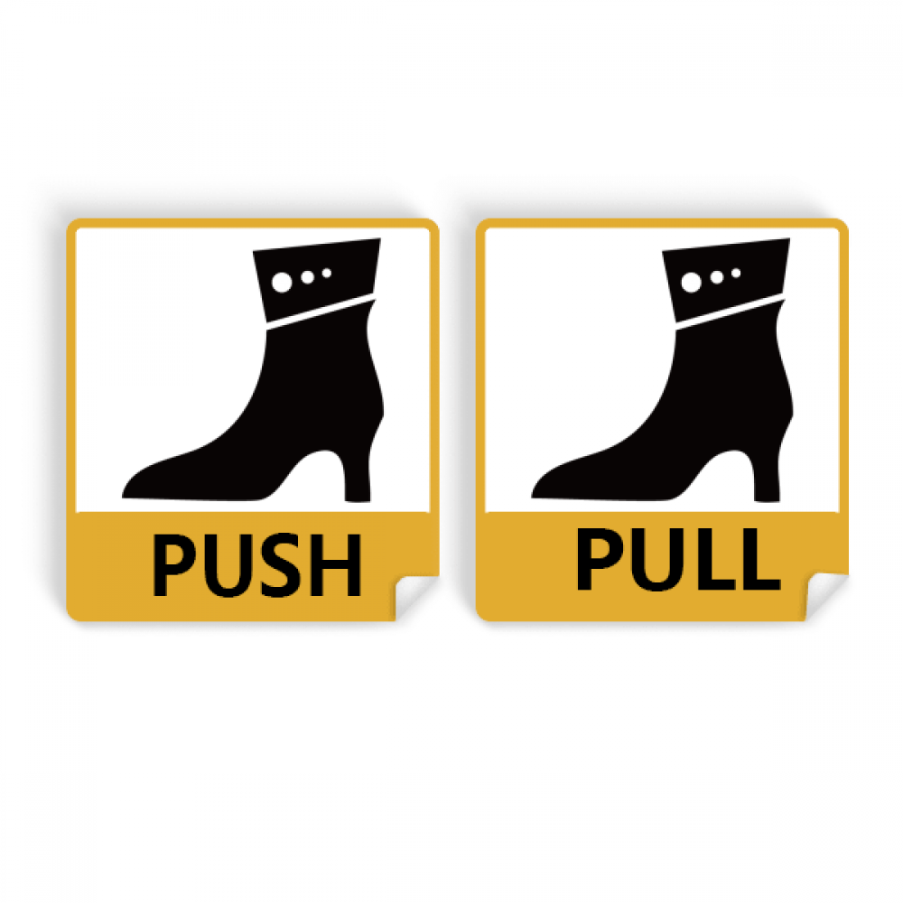 Simple Graphics High Heels Black Outline Push Pull Door Sign Vinyl ...