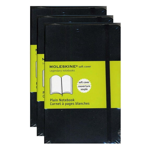 Moleskine Classic Notebook, Hard Cover, Large (5" x 8.25") Plain/Blank ...