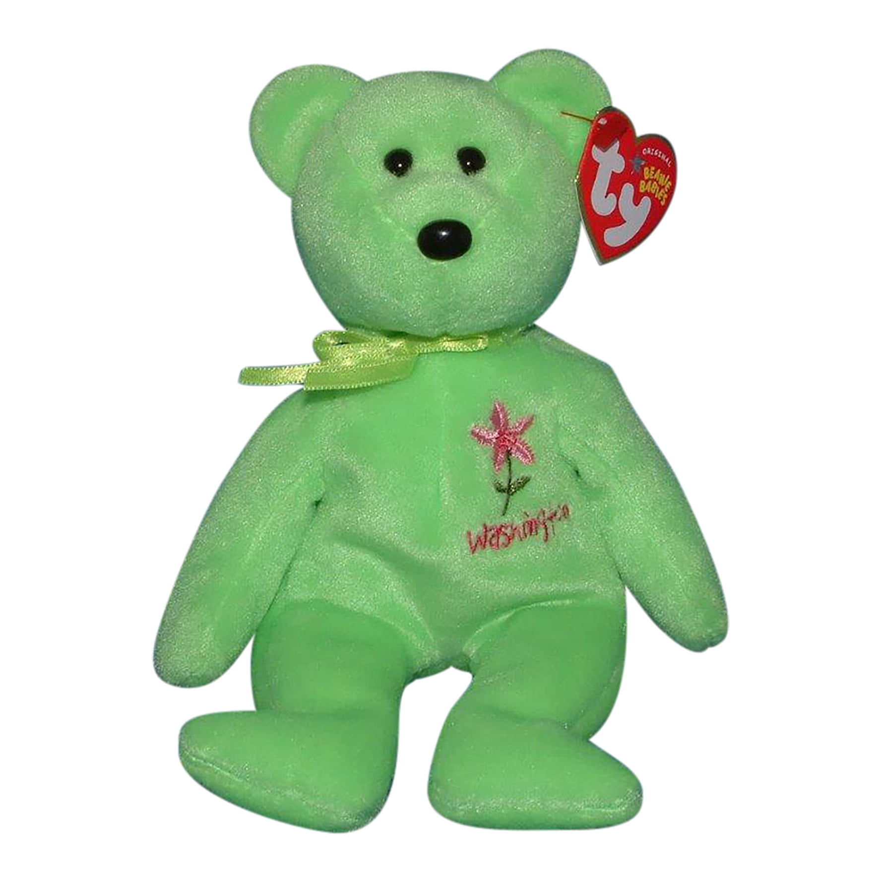Ty Beanie Baby: Washington Rhododendron the Bear | Stuffed Animal ...