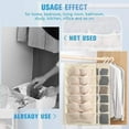 Closet Hanging Organizer with Mesh Pockets & Rotating Metal Hanger,Dual ...