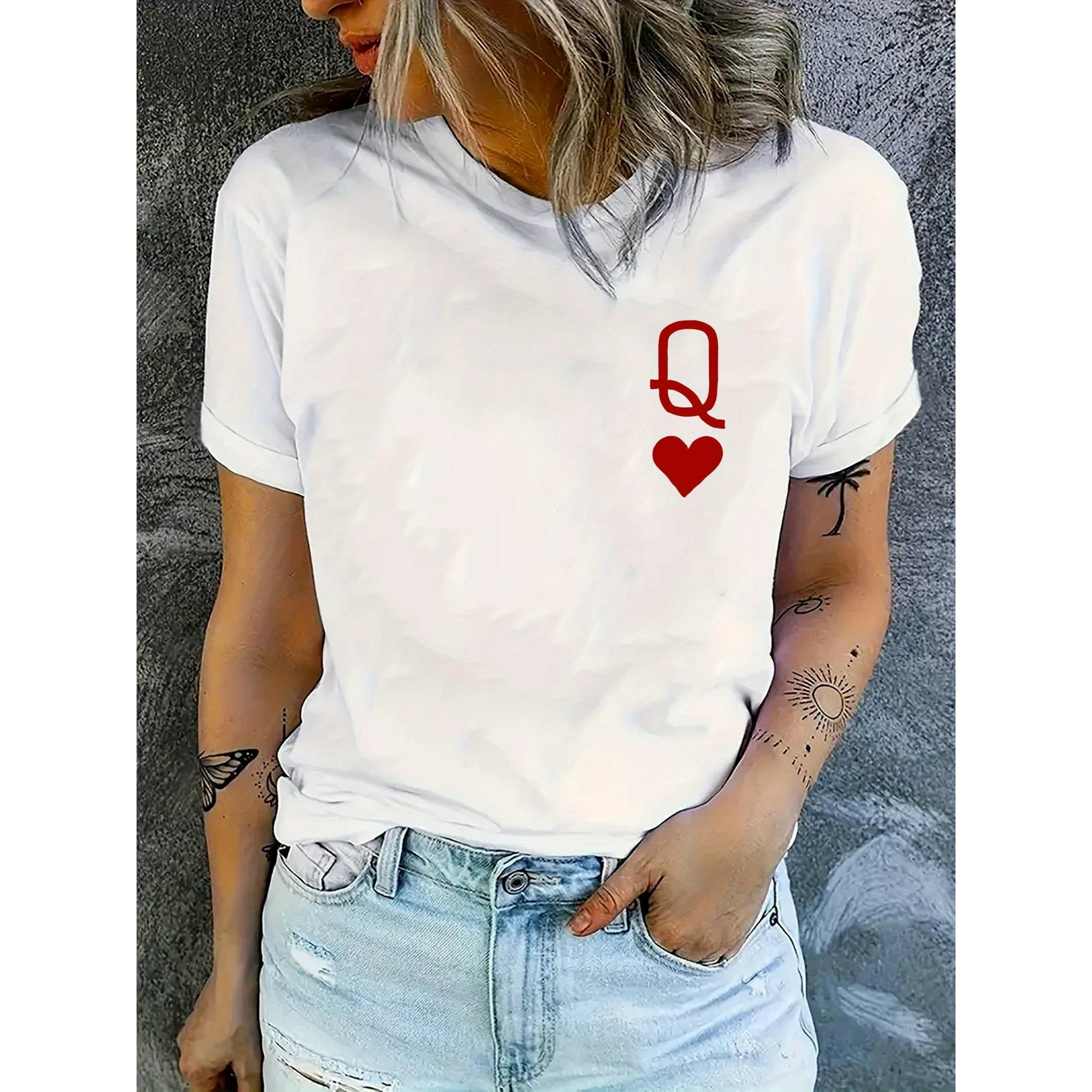 Click here for Generic Medium Stretch Queen Of Hearts Graphic Pri... prices