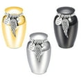 Artistic Bead Wing Design Pet Cremation Urn Ashes Container with ...