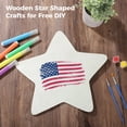 10 Pcs Star Shaped Wooden Crafts, Natural Unfinished Wood Pieces for ...