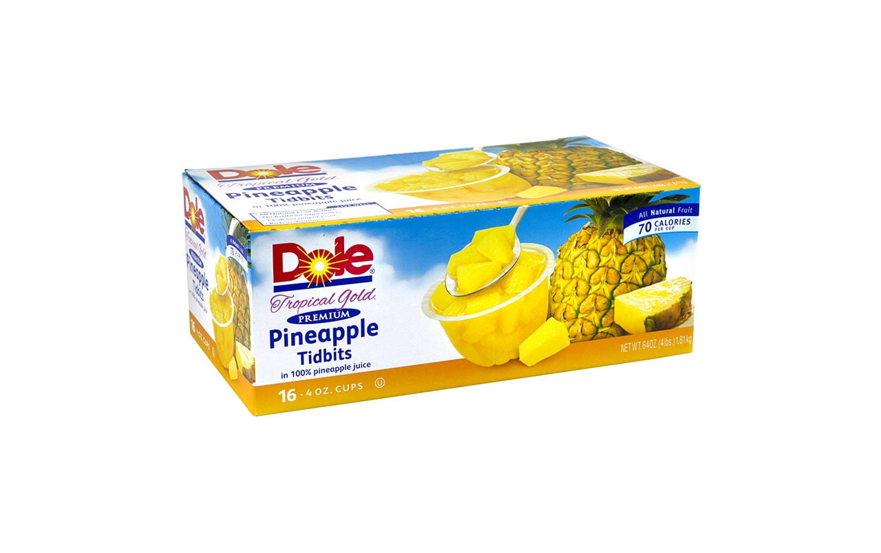 Dole Pineapple Tidbit Bowls 16 Ct Cups - Walmart.com