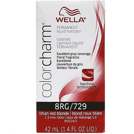 Wella Color Charm Permanent Liquid Haircolor, 8RG/729 Titian Red Blonde ...