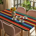 Abstract Colored Fitted Rectangle Tablecloth 30" x 60" Stripes Mexico ...