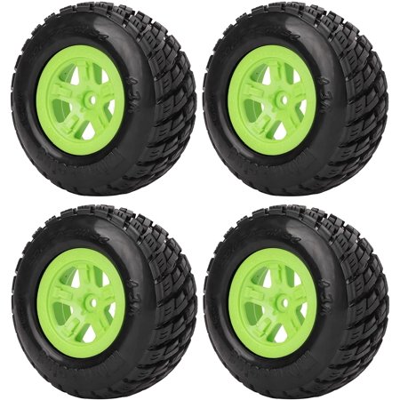 RC Short Truck Tires,Plastic Wheel Hub Rubber Tires RC Wheel Set ...