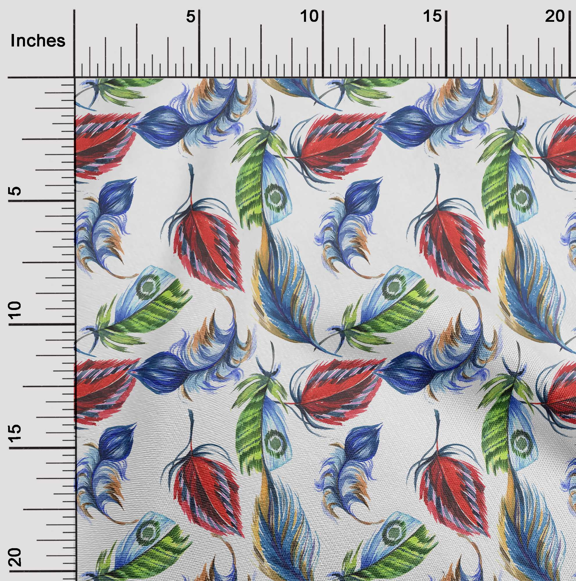oneOone Silk Tabby White Fabric Feather Feather Dress Material Fabric ...