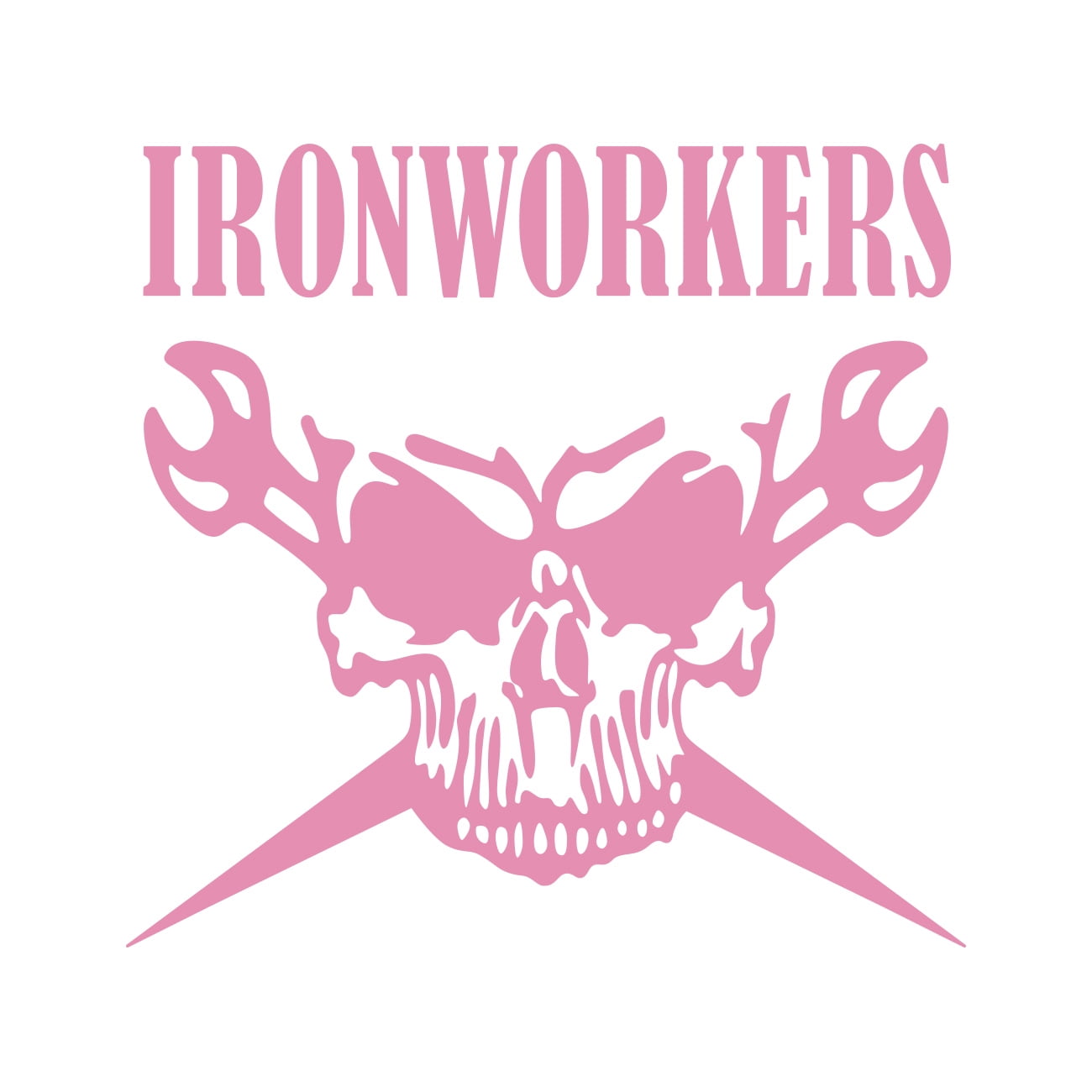 Ironworkers Skull Sticker Decal Die Cut - Self Adhesive Vinyl ...