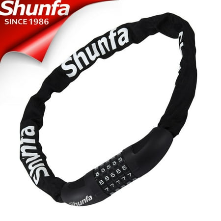 Bike Locks Heavy Duty/Bicycle Chain/Cycling Lock 5-Digits Codes ...