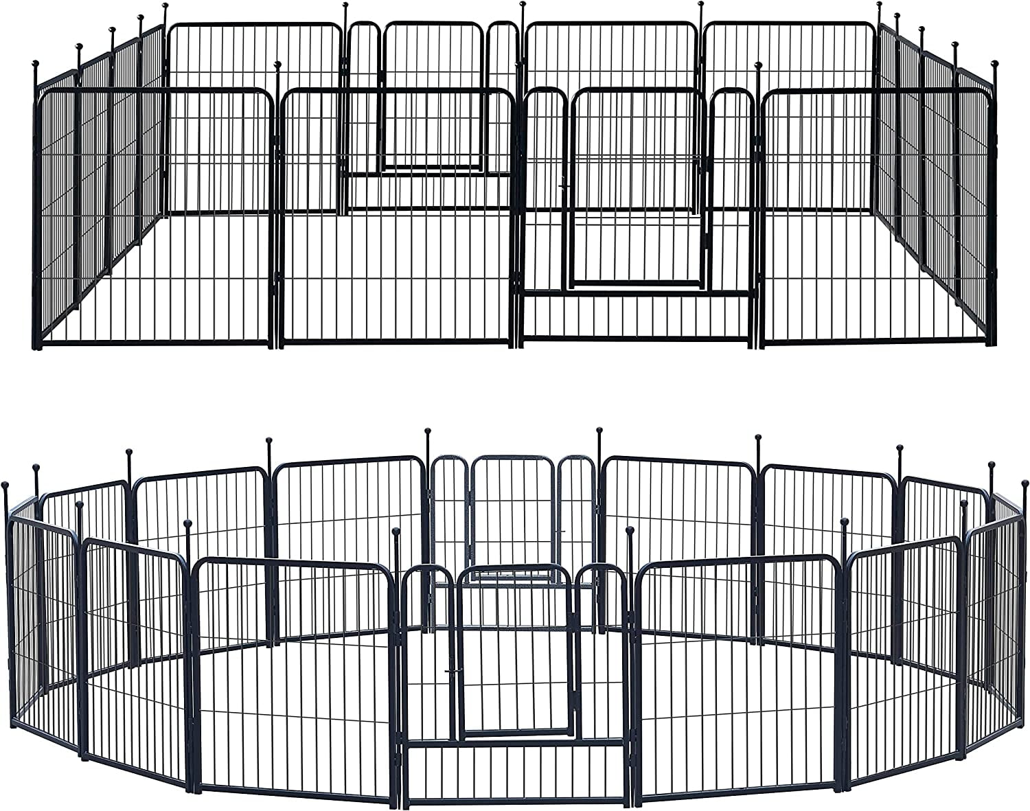 GDKASRNY 16 Panel Dog Playpen, 32" Height, Portable, Indoor/Outdoor ...