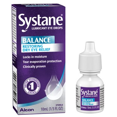Systane Lubricant Eye Drops for Dry Eye Symptoms, 30 Preservative-free ...