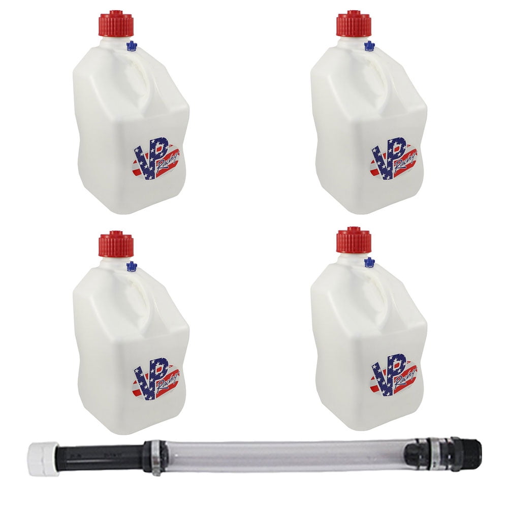 VP Racing Fuels 5.5 Gal Utility Jugs (4 Pack) w/ 14 Inch Hose ...