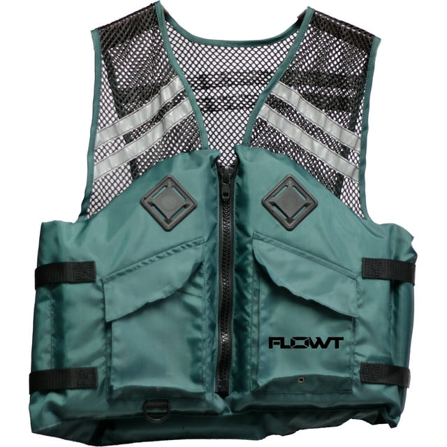 FLOWT Fishing Comfort Mesh Life Vest - USCG Approved Type III PFD ...