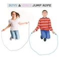 Kaolary 2 Pcs Adjustable Kids Jump Rope, Wooden Handle, Cotton Braided ...