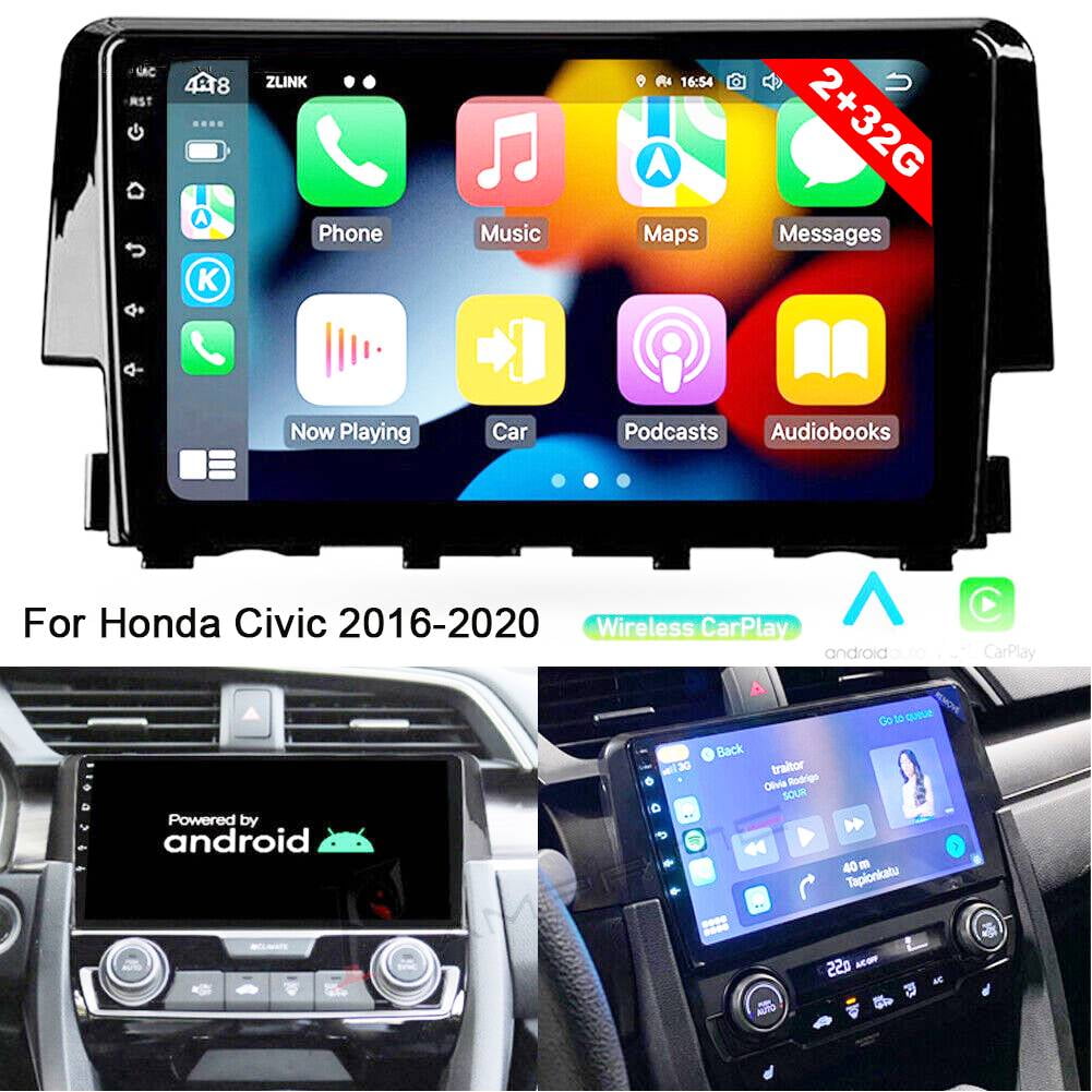 Car Radio Stereo for Honda Civic 2016-2020, 9" Touchscreen Android 12 ...