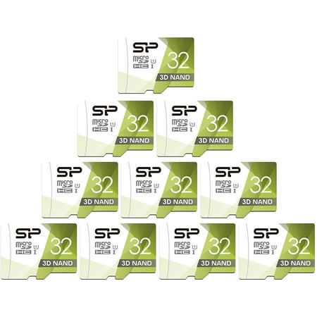 Silicon Power 32GB 10-Pack High Speed MicroSD Card with Adapter ...