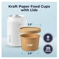 250 Pack 8 oz Paper Soup Containers with Vented Lid, Hot or Cold Paper ...