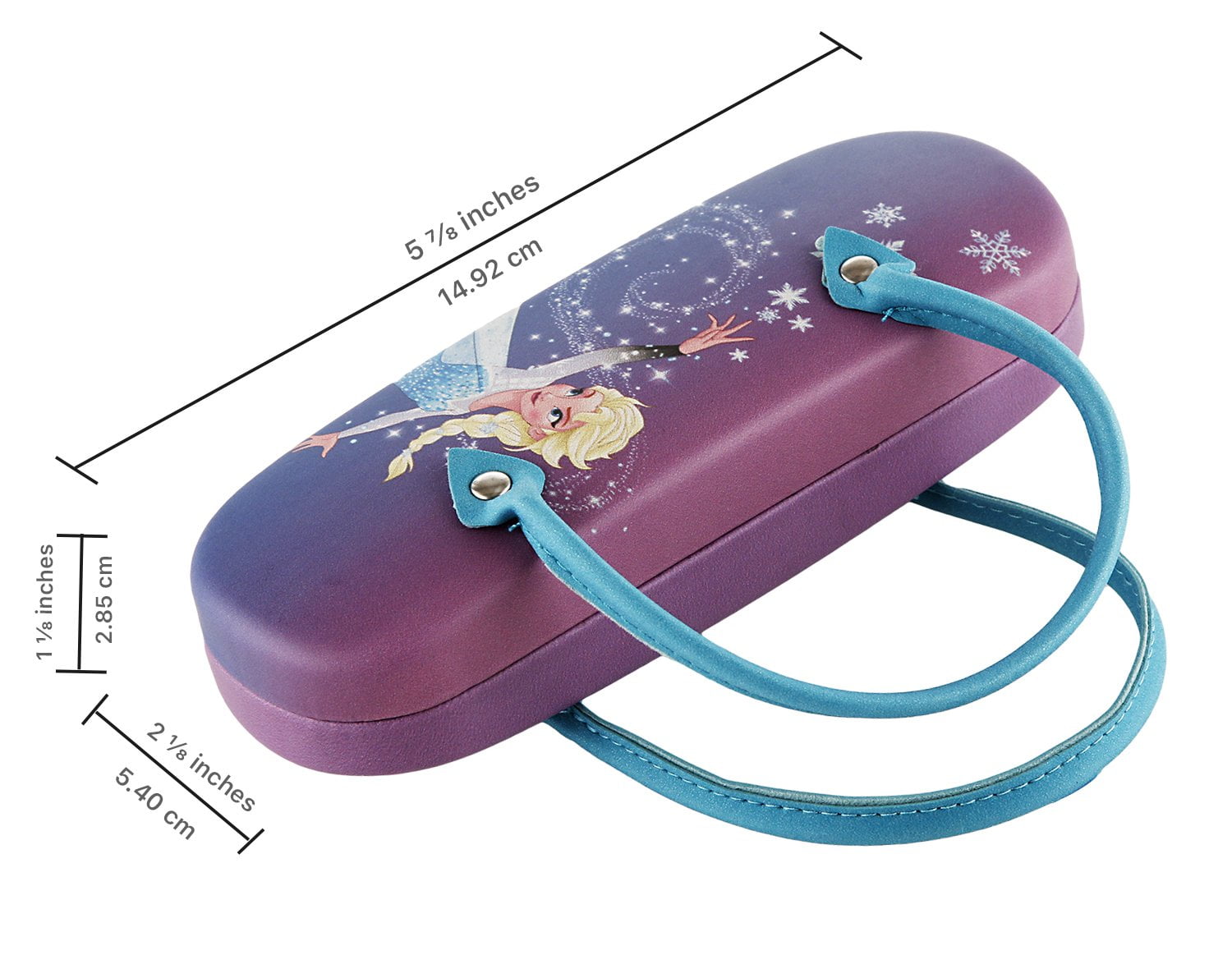Disney Frozen Elsa Hard Shell Eyeglass Case Clamshell with Handles for ...