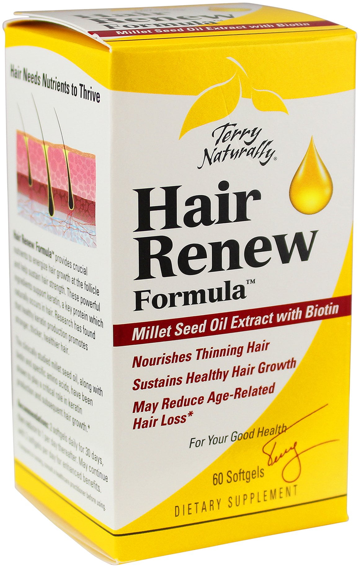 Suplemento Terry Naturally Hair Renew Formula 60 cápsulas blandas ...